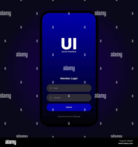 Login Ui Interface Sign In Screen Mobile App User Interface Design Concept Login Sign In