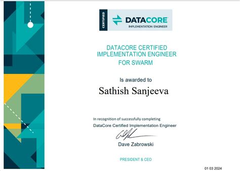 Im Thrilled To Announce That Ive Successfully Achieved The Datacore