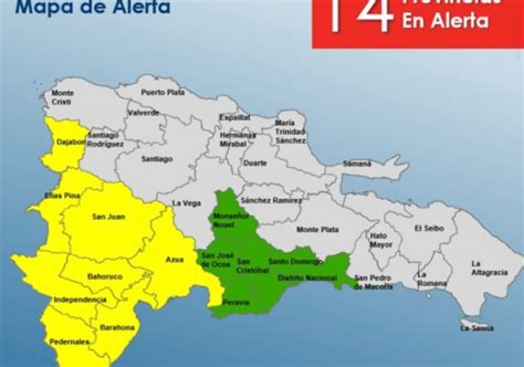 El Coe Informa Que Ocho Provincias Se Encuentran En Alerta Amarilla Y