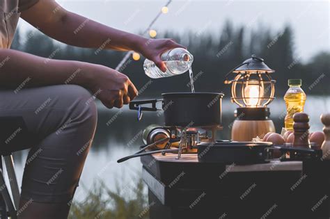 Premium Photo Asian Woman Travel And Camping Alone At Natural Park In