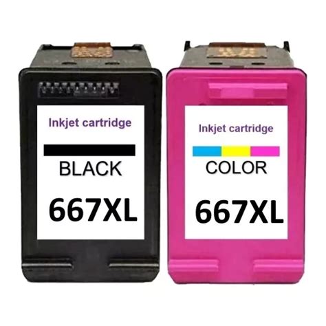 Combo Cartucho Alternativo 667 Xl Negro Y Color 3ym81 3ym80