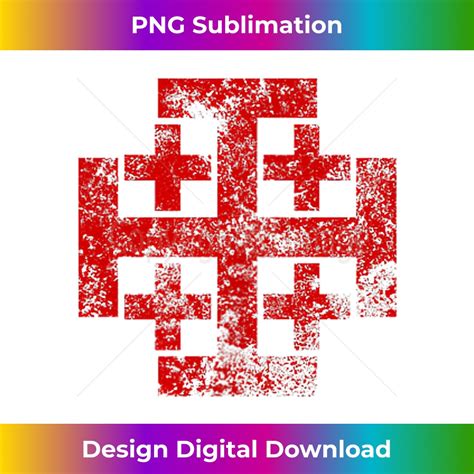 Jerusalem Cross Crusader Christian Catholic Distress Craft Inspire Uplift