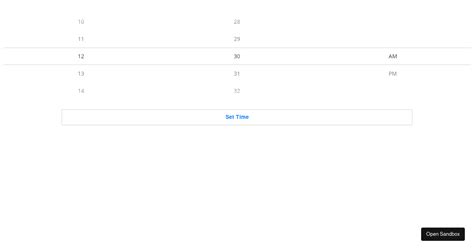 Time Picker Scroll Forked Codesandbox