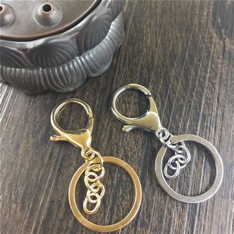 龙虾扣钥匙圈腰挂扣钥匙扣DIY手工制作串珠饰品材料水晶滴胶配件 虎窝淘