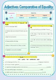 Comparative Of Equality ESL Worksheet By Csag