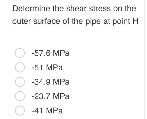 Solved An Unpressurized Pipe With An Outside Diameter Of Chegg
