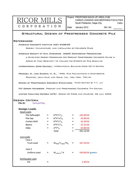Prestressed Concrete Pile Pdf Prestressed Concrete Deep Foundation