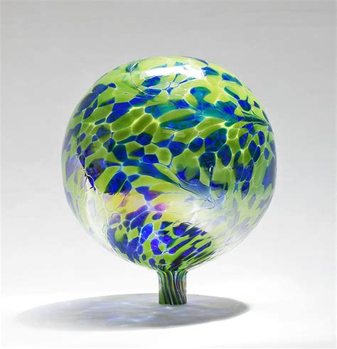 Pink Marbled Gazing Ball Glass 12 Inch Kugel House