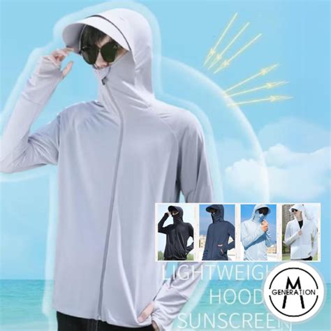 【m世代】冰絲防曬外套 加長帽簷 涼感防曬衣大尺碼抗uv外套防紫外線 冰峰外套 透氣遮陽 騎車釣魚防曬服h001 蝦皮購物