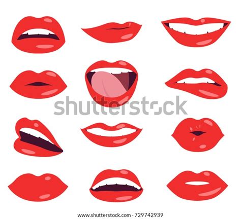 Nude Woman Lips Facial Expression Vector Stock Vector Royalty Free Shutterstock