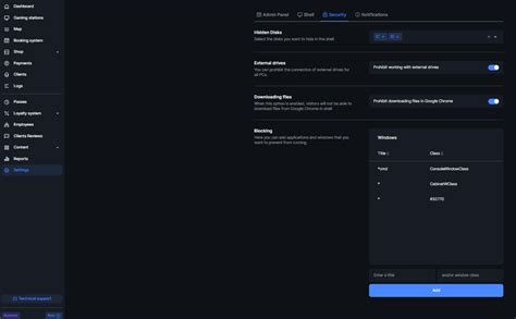 Step 8 Security Settings Smartshelleng
