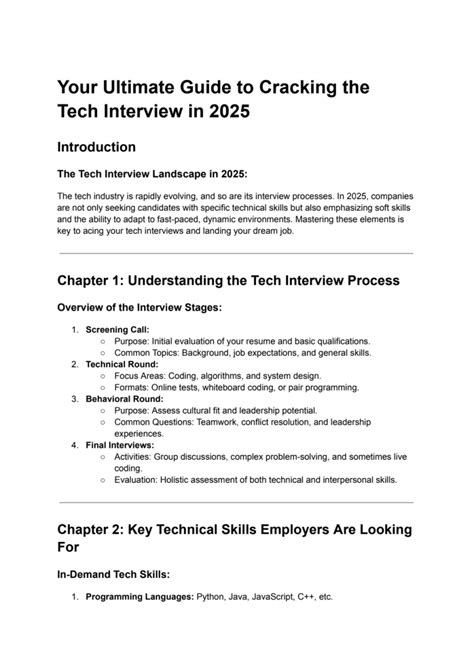 Guide To Cracking The Tech Interview In 2025pdf Dr Krish Bhargav