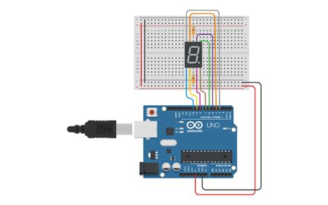 circuit design arduino sevensegment tinkercad