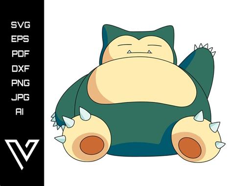Snorlax Pokemon Svg Cricut Cut File Silhouette Vector Artwork Etsy