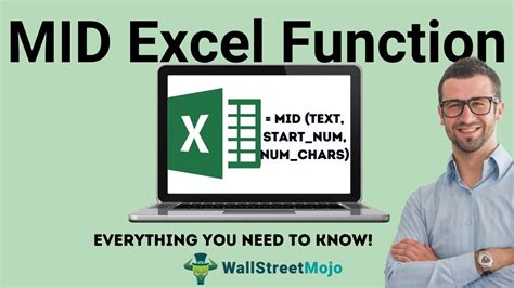 Mid Excel Function Formula Example How To Use Mid Function Youtube