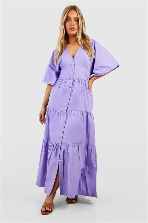 Plus Maxikleid Mit Knopfleiste Boohoo De