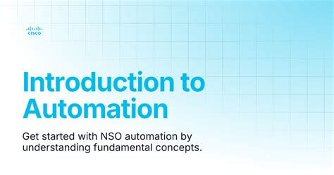 introduction to automation cisco crosswork nso documentation