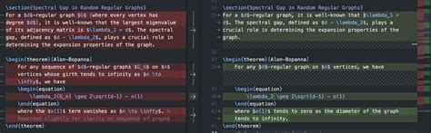 latex diff texra