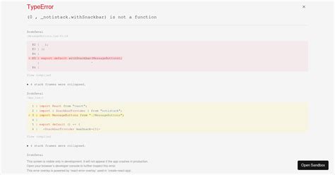 Snackbar Example Codesandbox