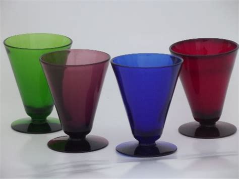 Colored Stemless Martini Glasses Eleton 50ml Lead Free Glass Color