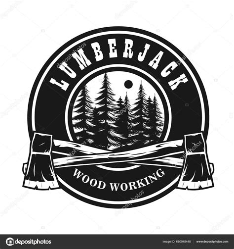 Lumberjack Vintage Logo Design Stock Vector By ©raulvlska 660048448