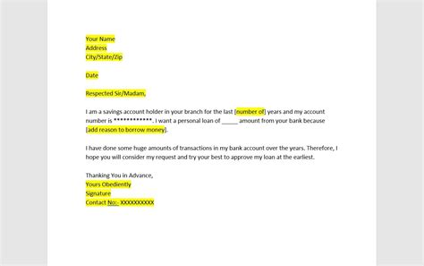 Housing Loan Request Letter To Bank Manager At Sasdioceseblog Blog