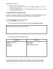NC Math 4 Module Six Assignment One Pdf Google Doc Access Directions