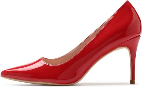 Genshuo High Heels Pumps For Women Closed Toe 3 Inch Stillettos Heels