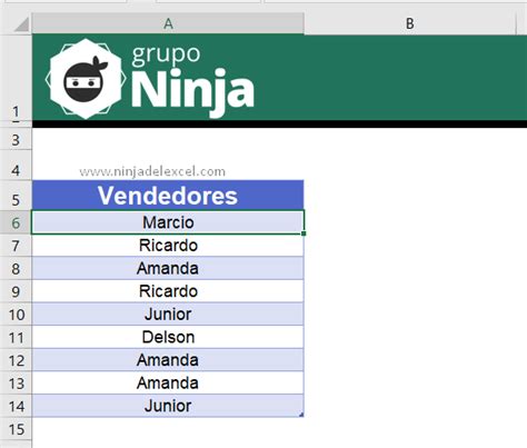Eliminar nombres repetidos con tabla dinámica en Excel Ninja del Excel