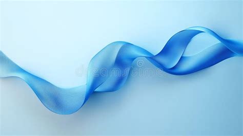 Abstract Blue Wave Flowing Fabric Dynamic Line Art Minimalist Background Design Stock