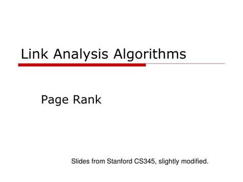 Ppt Link Analysis Algorithms Powerpoint Presentation Free Download