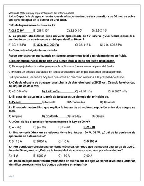 modulo 8 Matemáticas y representaciones del sistema natural guía de