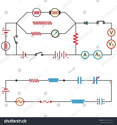 Lamp Resistor Switch Current Volt Stock Vector Royalty Free 2156117331 Shutterstock