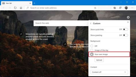 How To Set Custom Tab Background Image On Microsoft Edge Pureinfotech