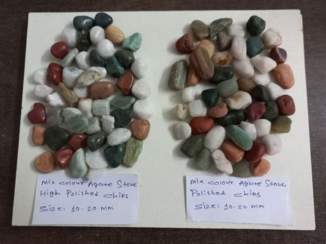 Natural Mix Colored Polished And Round Smooth Gravels And Pebbles At