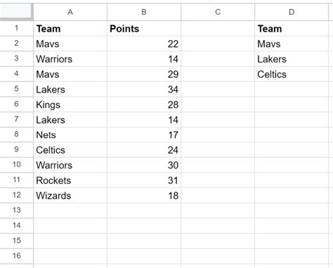Google Sheets Filter One Column Based On Another Column