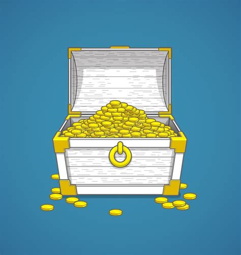Treasure Chest Filled Gold Coins Stock Illustrations 86 Treasure Chest Filled Gold Coins Stock