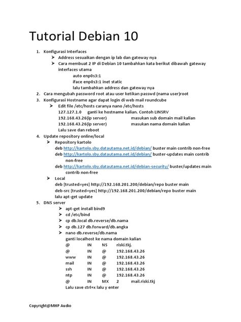 Tutorial Debian 10 Pdf Pdf
