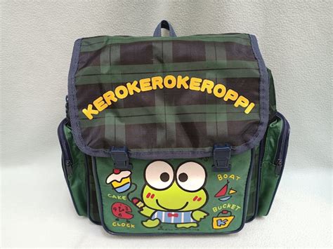 1988 Vintage Sanrio Keroppi Backpack School Bag Trave Gem