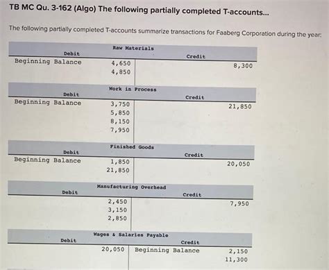 Solved TB MC Qu 3 162 Algo The Following Partially Chegg