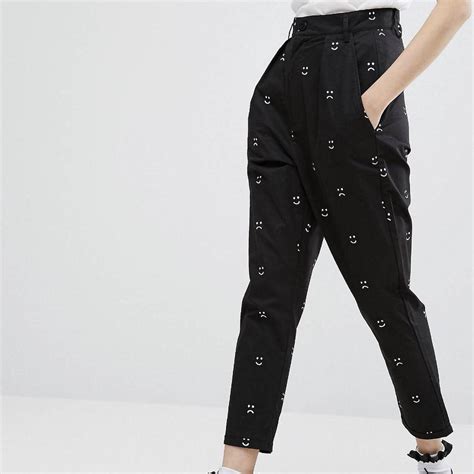 Lazy Oaf Happy Sad Trouser Nwot Marked A Size Depop