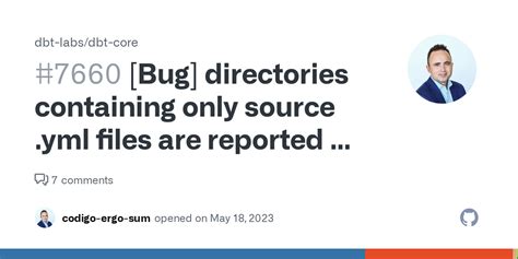 Bug Directories Containing Only Source Yml Files Are Reported As