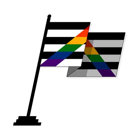 Large Waving Flag In Lgbt Ally Pride Flag Colors Straight Ally T