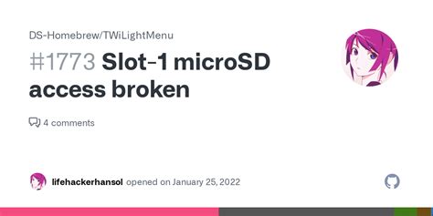 Slot 1 Microsd Access Broken · Issue 1773 · Ds Homebrewtwilightmenu