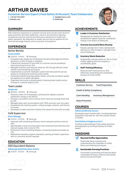 Coffee Shop Cv Examples And Guide For 2024