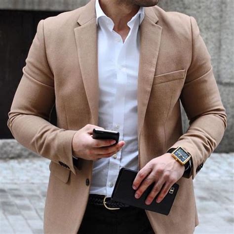 Classy Dapper Suits Brown Leather Jacket Men Mens Fashion Classy