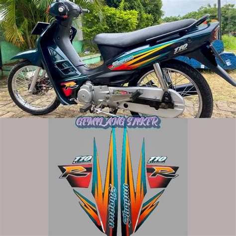 Jual Striping Decal Polet Sticker Suzuki Shogun Kebo 110 R 1997 1998