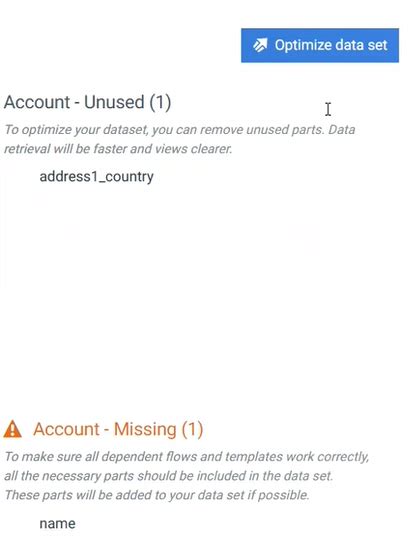 Data Set Optimizer Tab