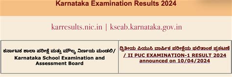 Karresults Nic In Karnataka 2nd Puc Result 2024 Exam 1 2