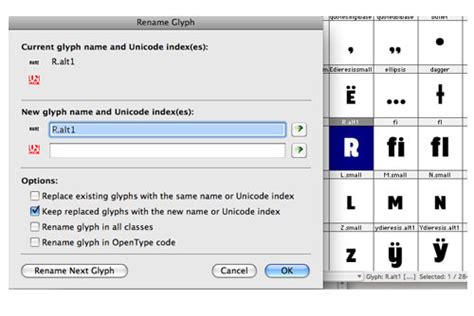 How To Add Opentype Alternates In Fontlab The Leagues Typelog